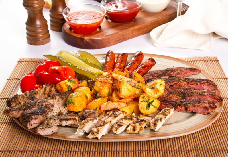 Mixed platter stock image. Image of barbeque, cooking - 36041069