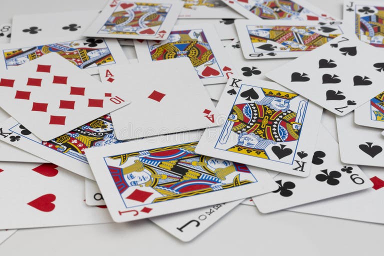 Mixed Playing Cards Selective Focused on King and Ace Cards Stock Photo ...