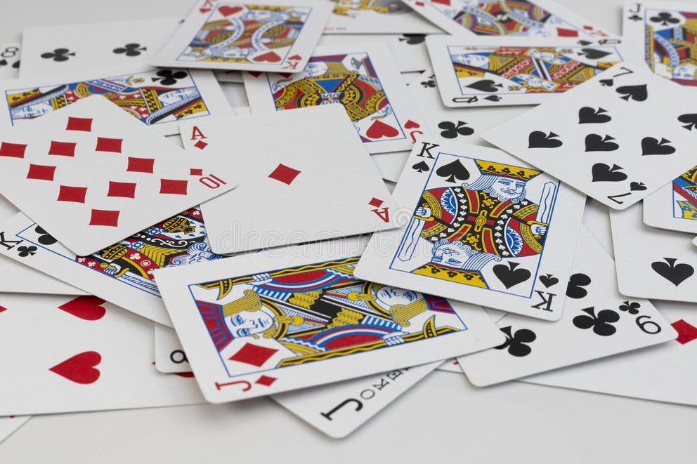 Mixed Playing Cards Selective Focused on King and Ace Cards Stock Photo ...