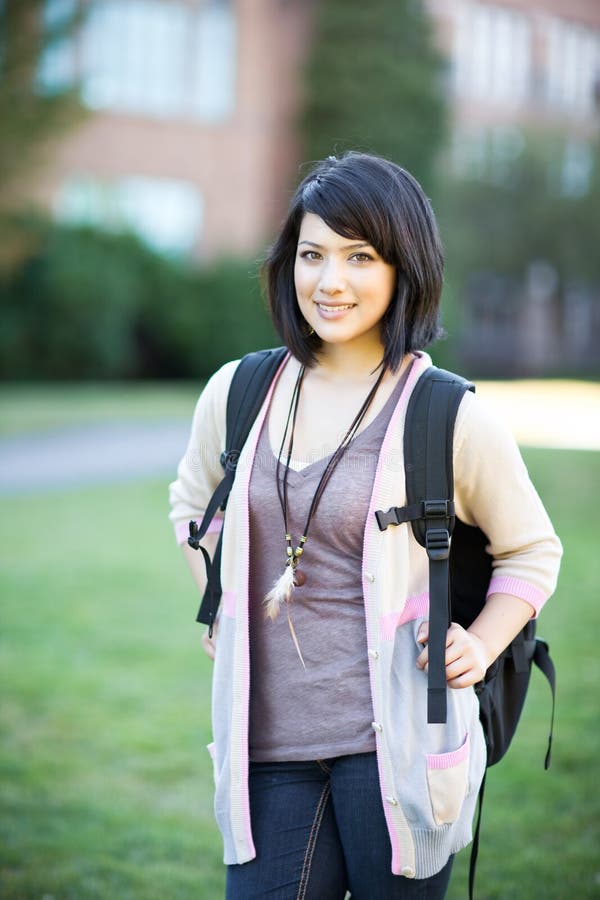 Mixed race college student stock photo. Image of building - 15917592