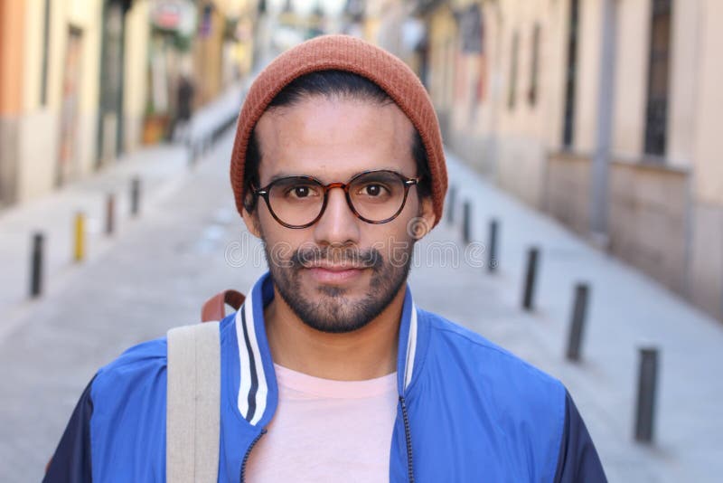 Mixed Race Person with Blank Expression Outdoors Stock Photo - Image of ...