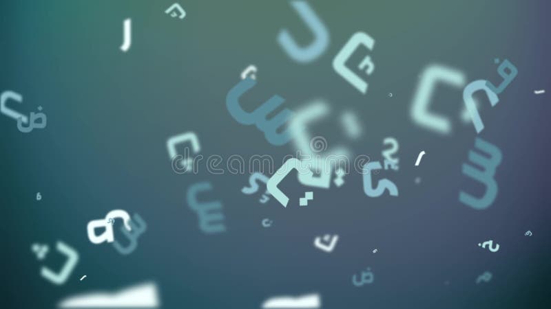 Random Arabic Alphabet Particles Background Loop Stock Footage - Video ...