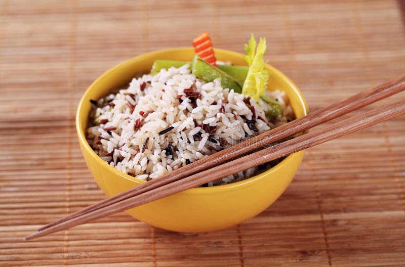 Mixed rice stock photo. Image of mixed, white, dish, brown - 18922148