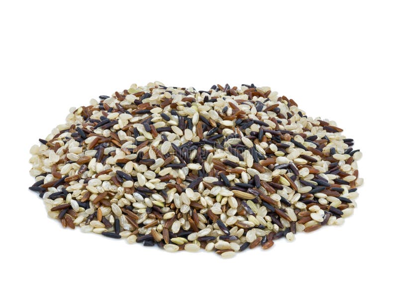 Mixed Rice Isolated on White Background Stock Image - Image of white ...