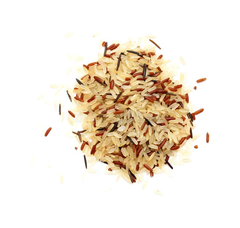 Mixed Rice Isolated on White Stock Photo - Image of calorie, type: 88688448