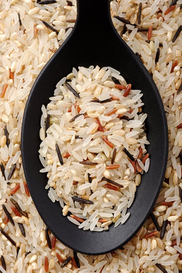 Mixed Rice (Parboiled, Wild, Brown Stock Image - Image of white, shot ...