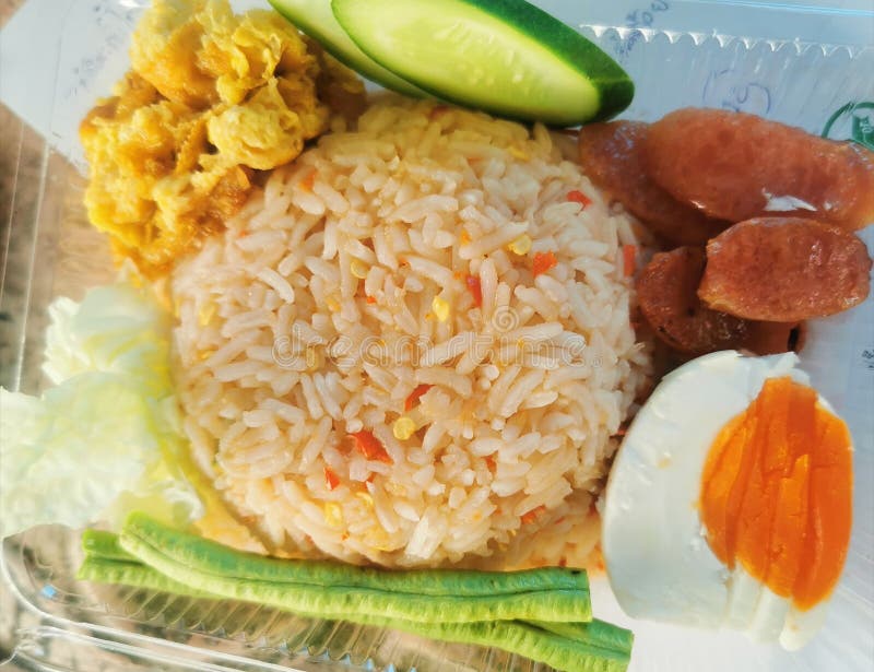 Mixed Rice with Shrimp Paste Chili Paste Stock Image - Image of cuisine ...