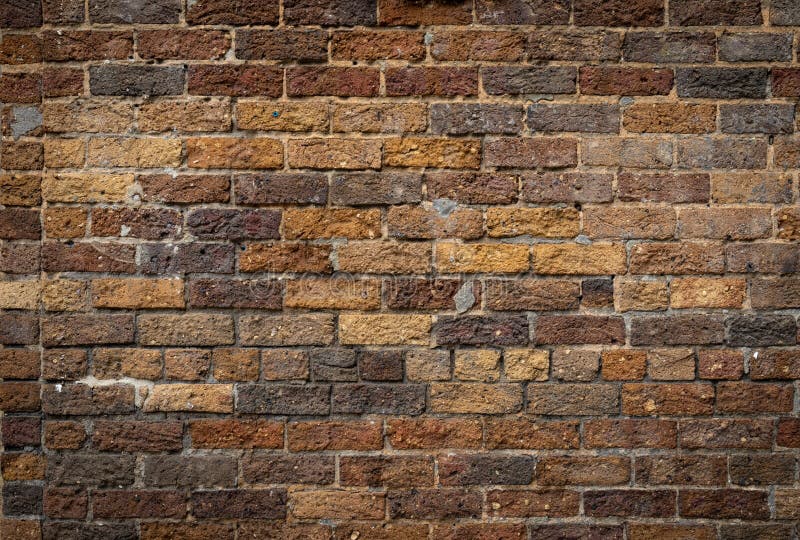 Old Brick Ochre Painted Wall. Background Texture Stock Image - Image of ...