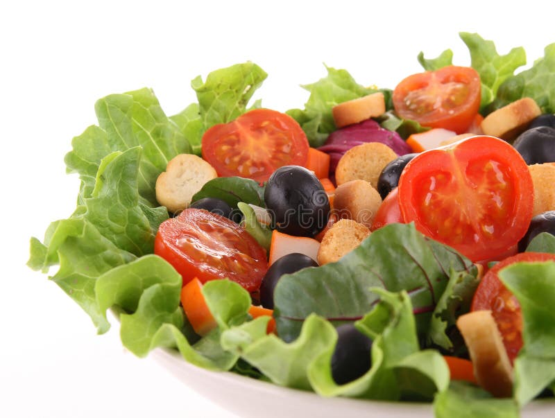 Mixed salad stock image. Image of healthy, white, fresh - 24266891