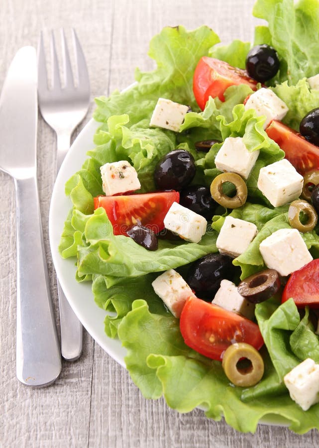 Mixed salad stock image. Image of greece, olive, vegetable - 24620201