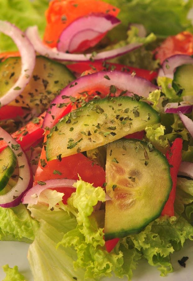 Mixed salad stock image. Image of meal, fork, green, colorful - 23617727