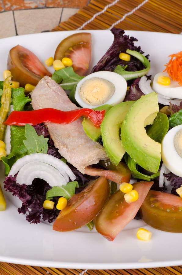 Mixed salad stock image. Image of starter, dressing, salad - 31000233