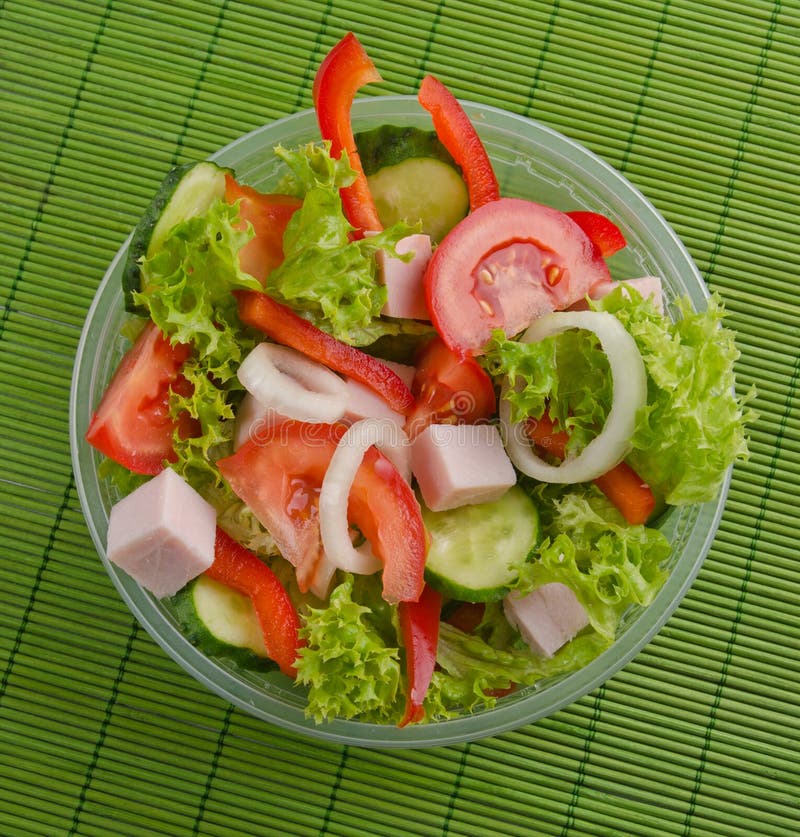 Mixed salad stock image. Image of food, onion, herbs - 32353989
