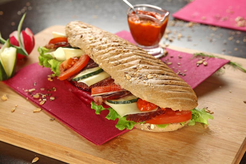 Mixed sandwich stock photo. Image of mini, board, french - 54602884