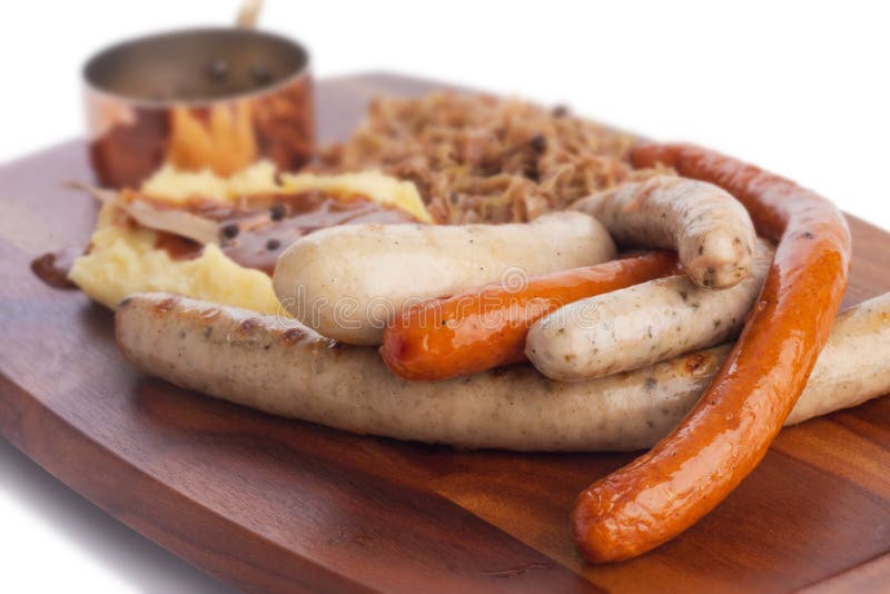 Mixed Sausage stock image. Image of wood, meat, nutritious - 47858905