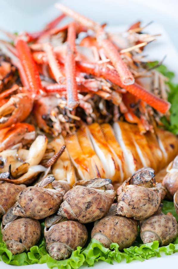 Mixed seafood stock image. Image of green, natural, holiday - 23198365