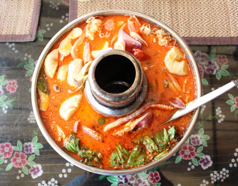 Mixed Seafood Soup is Appetizing in Thailand Stock Image - Image of ...