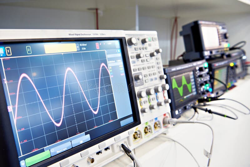 Mixed signal oscilloscope stock photo. Image of mixed - 220131838