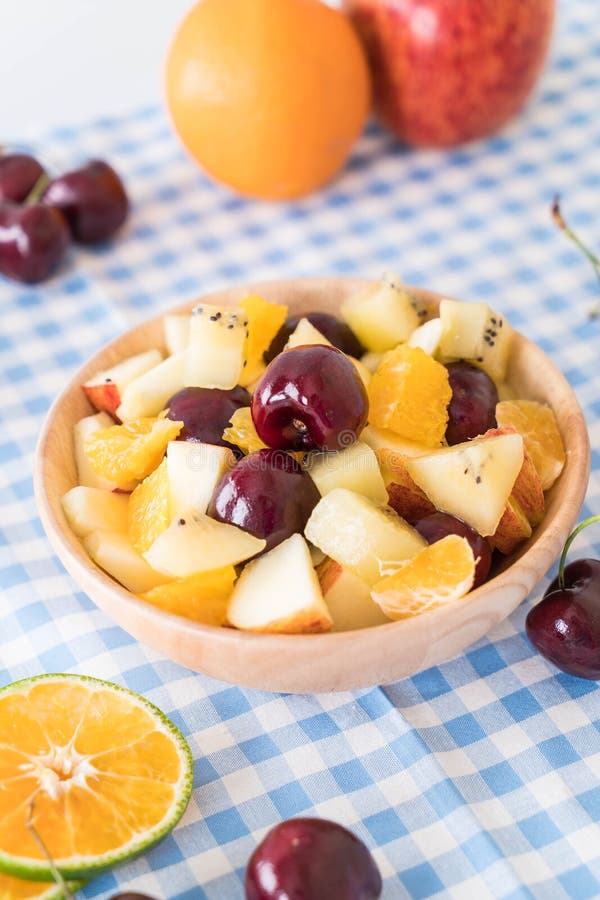 Mixed sliced fruit stock image. Image of breakfast, appetizer - 94429629