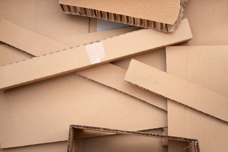 Mixed of Small Recycled Cardboard Box Parts Stock Image - Image of full ...