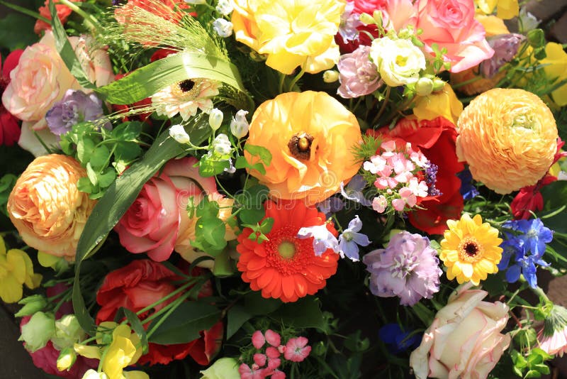 Mixed spring bouquet stock image. Image of larkspur - 187740813