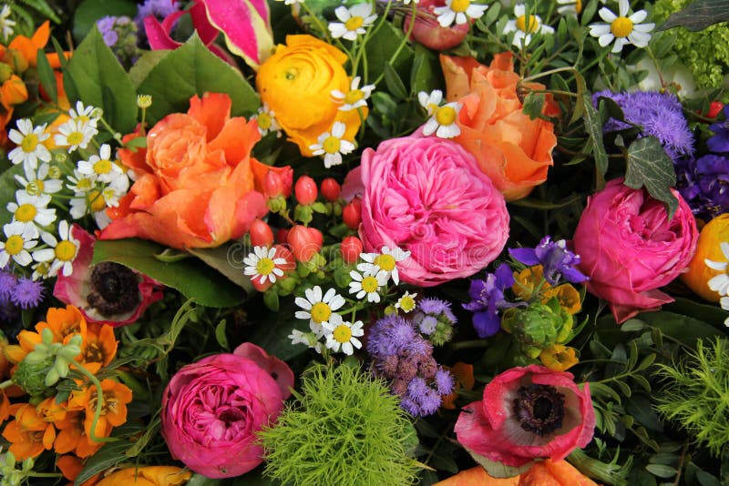 Mixed spring bouquet stock photo. Image of colors, white - 90692382