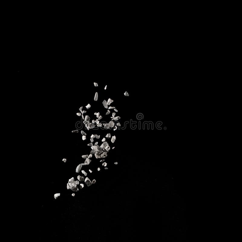 Mixed Stone Explosion on Black Background. Stock Image - Image of rocks ...