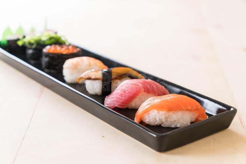 Mixed sushi set stock photo. Image of sushi, delicious - 91493780