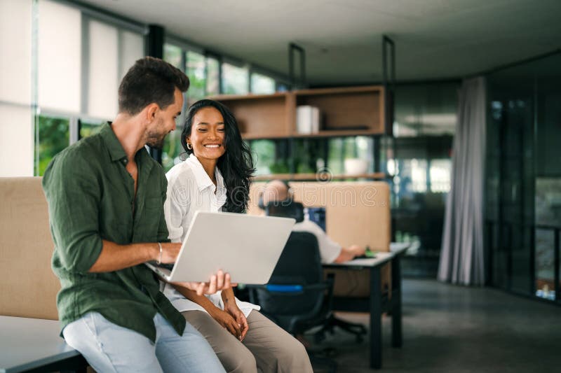 Mixed Team of Software Engineers Brainstorming Ideas. Diverse App ...