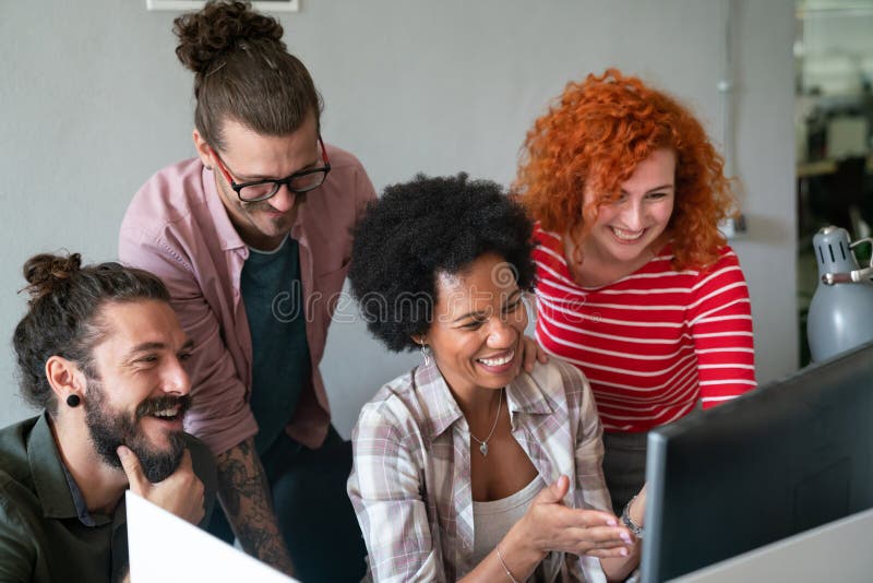 Mixed Team of Software Engineers Brainstorming Ideas. Diverse App ...