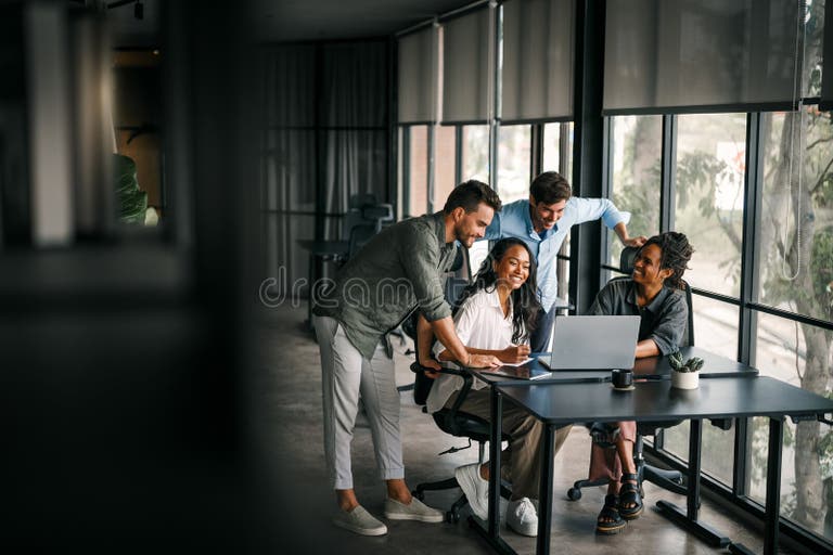 Mixed Team Of Software Engineers Brainstorming Ideas Diverse App Developers Collaborating As