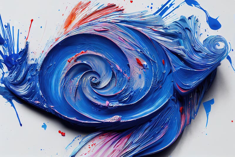 Mixed Three-dimensional Oil Paint on Background, Art Illustration ...