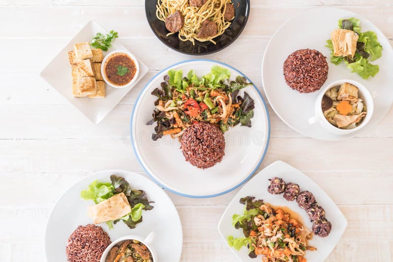 Mixed vegan food stock photo. Image of grain, basil, mixed - 94911032