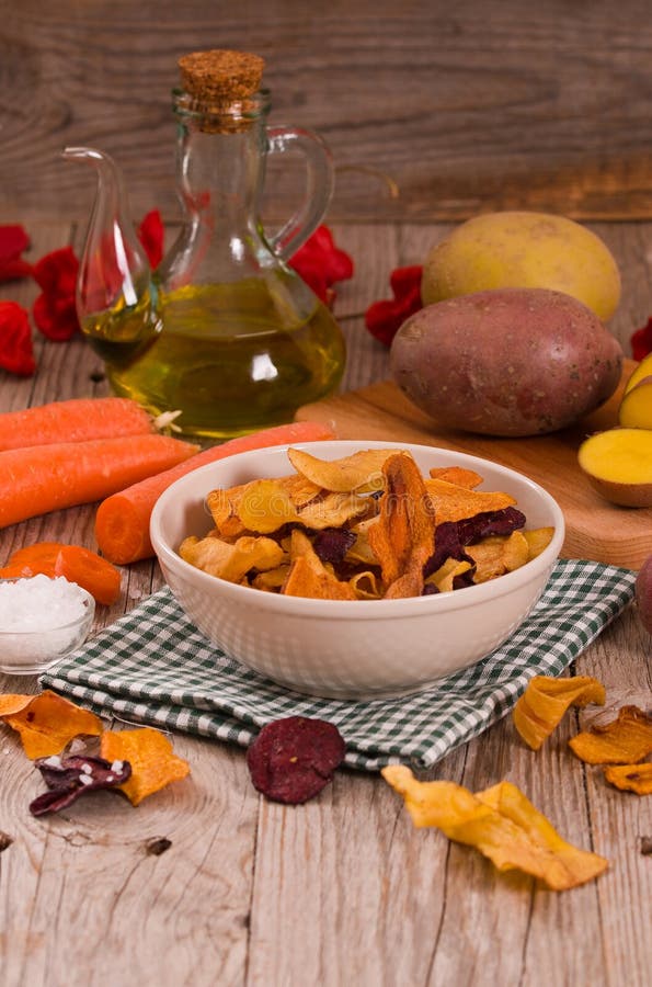 Mixed vegetable crisps. stock photo. Image of pepper - 134807498