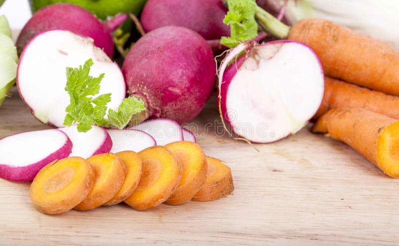 Mixed Vegetable Isolated on Wood Stock Image - Image of food, green ...