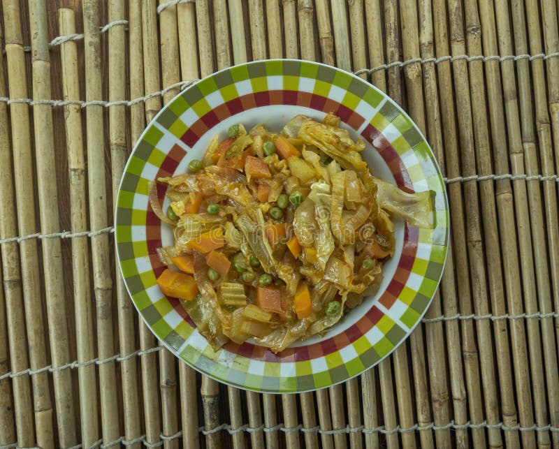 Mixed vegetable Sabzi stock image. Image of spice, carrots - 96707859