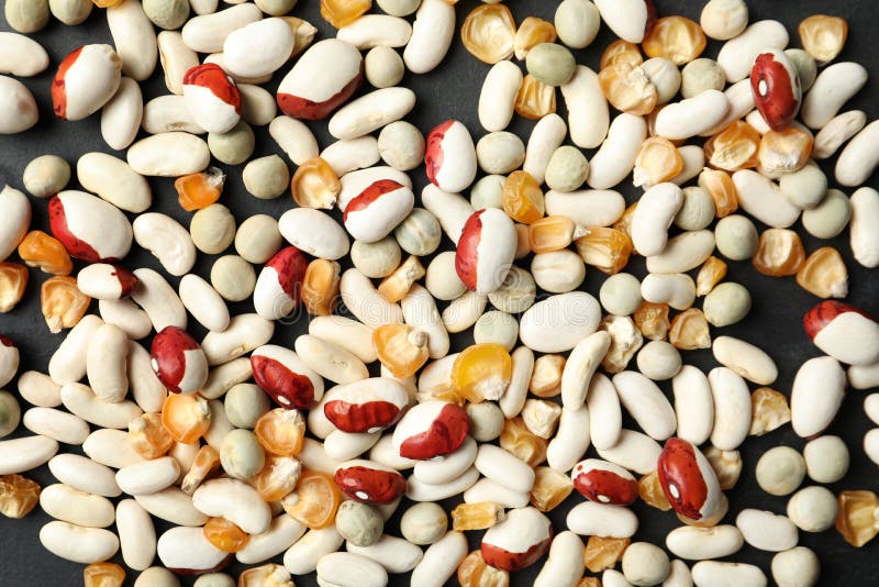 Mixed Vegetable Seeds on Table, Flat Lay Stock Image - Image of fiber ...