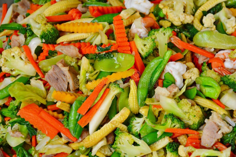 Mixed Vegetable Stire-fried Stock Image - Image of meal, vegetable ...