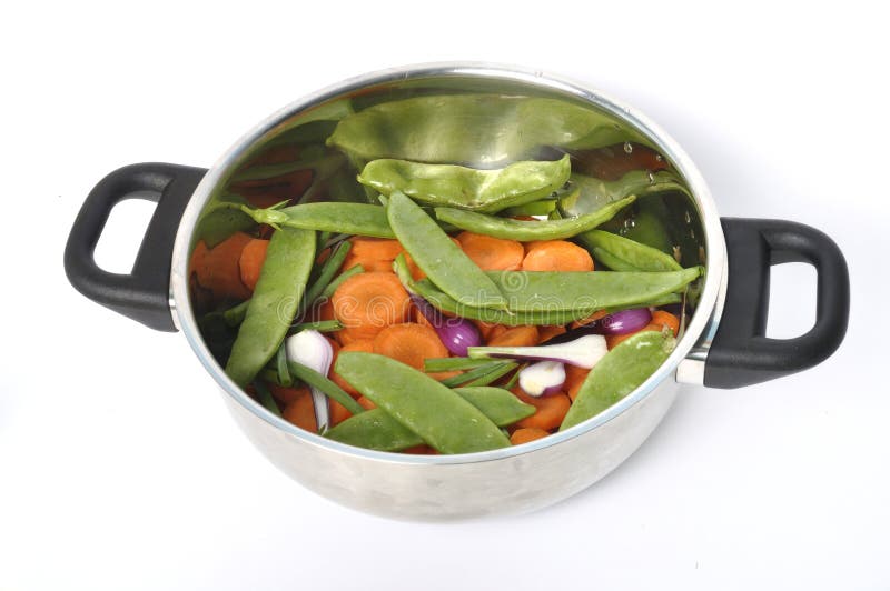 Mixed vegetables in a pot stock photo. Image of carrot - 228948596