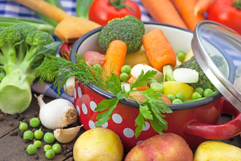 Mixed Vegetables in the Pot Stock Image - Image of colorful, diet: 58265075