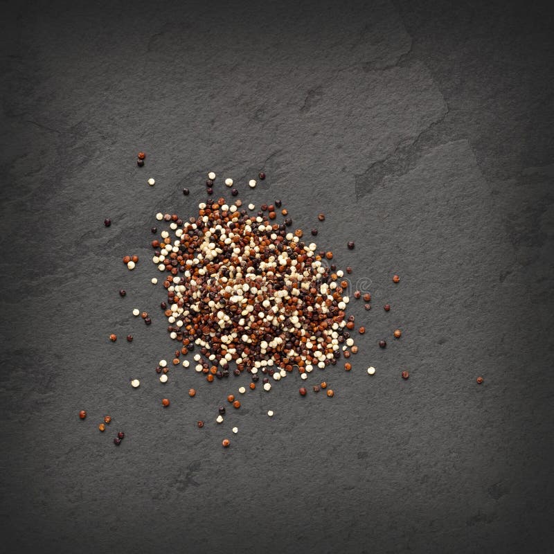 Mixed White, Red and Black Quinoa Seeds - Chenopodium Quinoa Stock ...