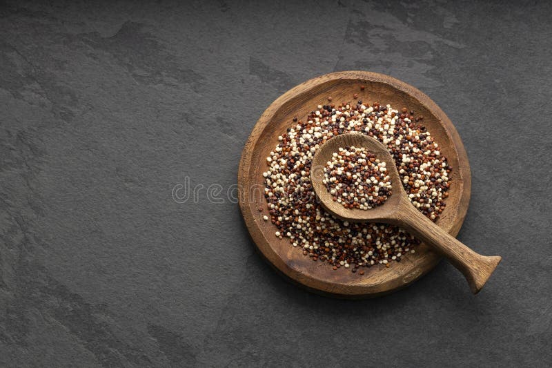 Mixed White, Red and Black Quinoa Seeds - Chenopodium Quinoa Stock ...