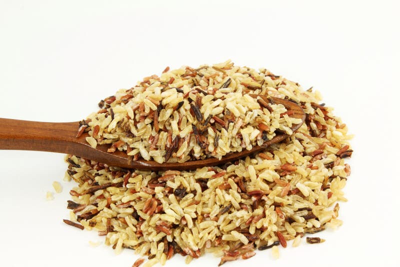Mixed Wild Organic Brown Rice Stock Image - Image of black, basmati ...