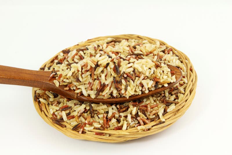 Mixed Wild Organic Brown Rice Stock Image - Image of agriculture ...