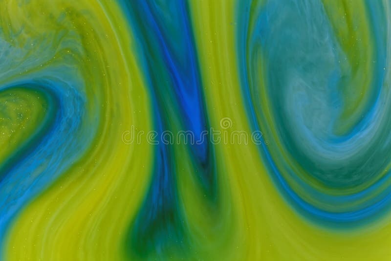 Mixed Yellow and Blue Colors Stock Photo - Image of brush, drawing ...
