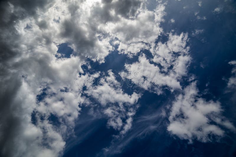 Mixed Zenith Clouds at Noon Daylight Wide Angle Shot Stock Image ...