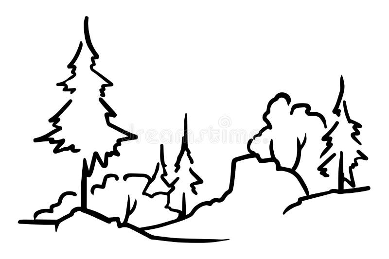 Outline Forest Stock Illustrations – 53,318 Outline Forest Stock ...