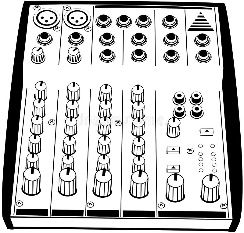 Mixer stock vector. Illustration of vector, jazz, vintage - 9566287