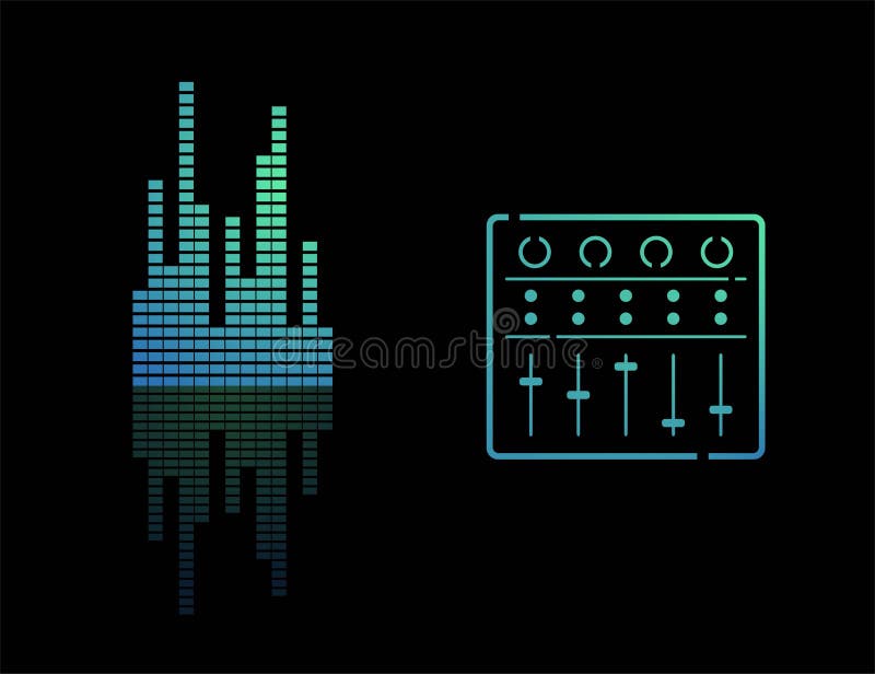 Mixer audio console icon stock vector. Illustration of frequency ...