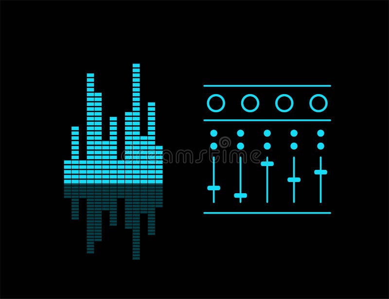 Mixer audio console icon stock vector. Illustration of console - 154189747